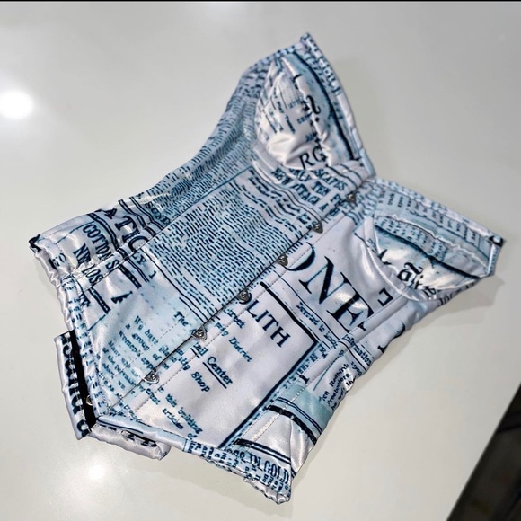 Tops | Newspaper Vintage Corset | Poshmark